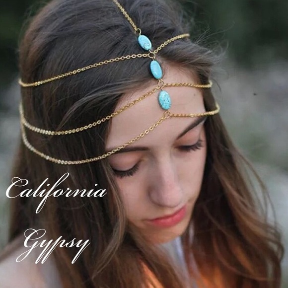 Jewelry | Gypsy Hippie Turquoise Headband Hair Accessory | Poshmark